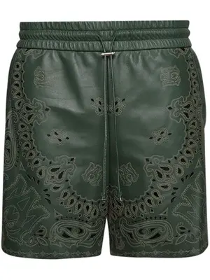 Men's Green Bandana Shorts