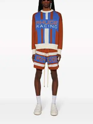 Rhude Logo Intarsia Wool Jumper - Red