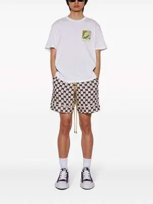 Rhude Check-pattern Track Shorts