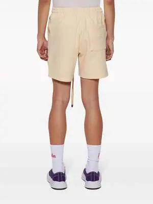 Rhude Logo-embroidered Cotton Track Shorts - Neutrals