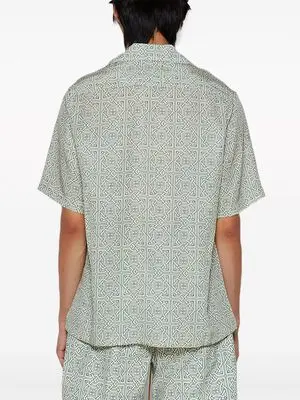 Rhude Cravat Geometric-print Silk Shirt