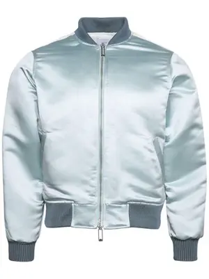 Rhude Logo-appliqué Satin Bomber Jacket