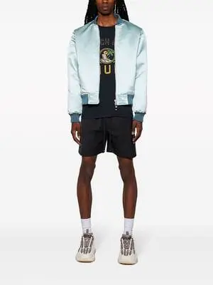 Rhude Logo-appliqué Satin Bomber Jacket
