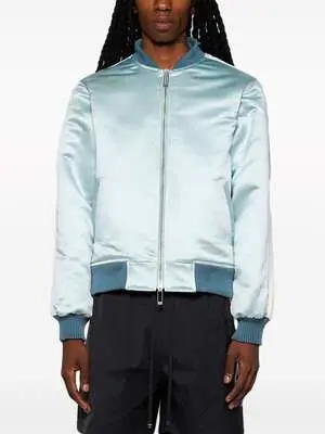 Rhude Logo-appliqué Satin Bomber Jacket