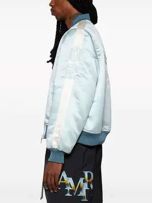 Rhude Logo-appliqué Satin Bomber Jacket