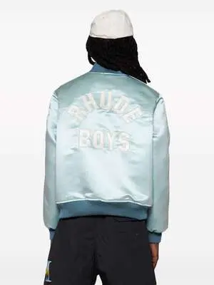 Rhude Logo-appliqué Satin Bomber Jacket