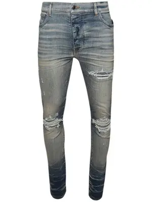 Amiri Crystal Embellished Mx1 Skinny Jeans