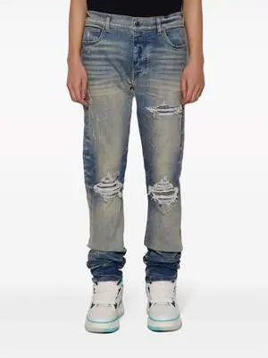 Amiri Crystal Embellished Mx1 Skinny Jeans