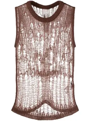 Rick Owens Spider Open-knit Tank Top