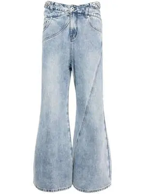FENG CHEN WANG Crossover Waistband Wide-leg Jeans