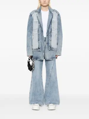 FENG CHEN WANG Crossover Waistband Wide-leg Jeans