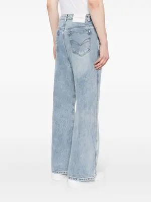 FENG CHEN WANG Crossover Waistband Wide-leg Jeans