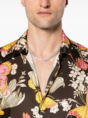 Dsquared2 Butterfly-print Satin Shirt