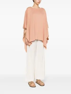 Fabiana Filippi Metallic-threading Knitted Poncho - Pink