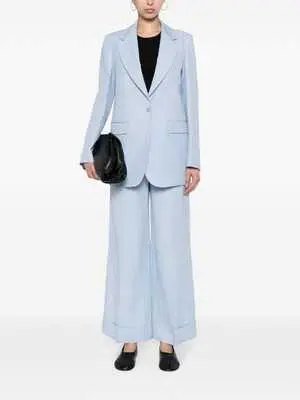 P.a.r.o.s.h Pressed-crease Palazzo Trousers - Blue