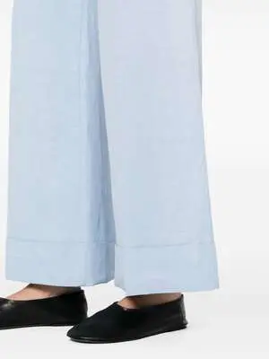 P.a.r.o.s.h Pressed-crease Palazzo Trousers - Blue
