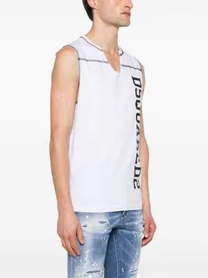 Dsquared2 Logo Print Cotton Tank Top