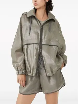 Brunello Cucinelli Metallic Cotton Track Jacket