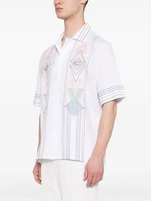 Casablanca Embroidered Short-sleeve Shirt