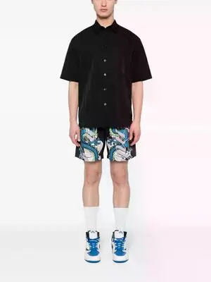 Amiri Dragon-print Cotton Track Shorts