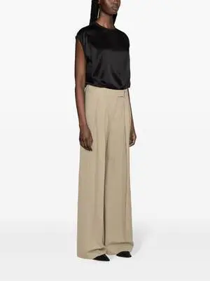 Brunello Cucinelli Beaded-trim Satin Blouse - Black