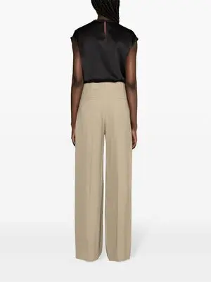 Brunello Cucinelli Beaded-trim Satin Blouse - Black