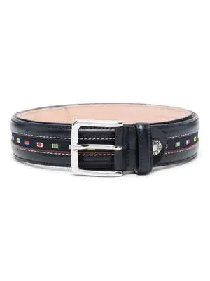 Paul & Shark Embroidered Leather Belt