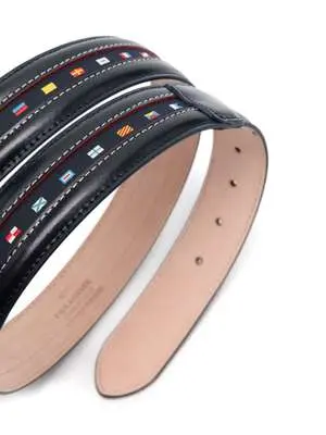 Paul & Shark Embroidered Leather Belt
