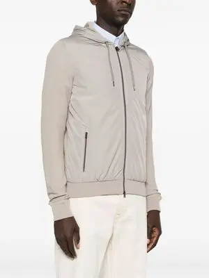 Herno Contrast-panel Piqué Jacket - Neutrals