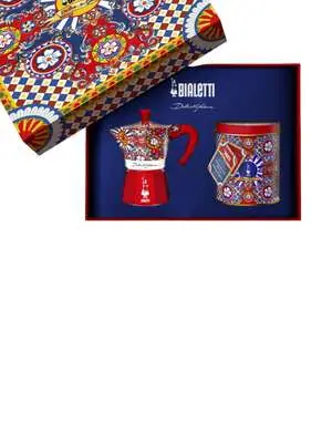 Dolce & Gabbana X Bialetti Moka Express Art-déco Coffee Maker Set - Red