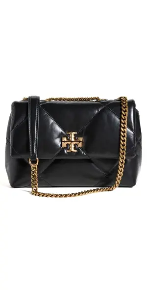 Tory Burch Kira Diamond Quilt Small Convertible Shoulder Bag - Black