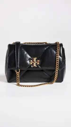 Tory Burch Kira Diamond Quilt Small Convertible Shoulder Bag - Black