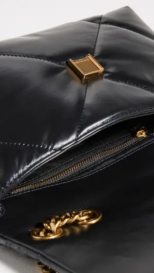 Tory Burch Kira Diamond Quilt Small Convertible Shoulder Bag - Black