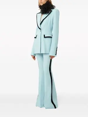 Nina Ricci Velvet-trim Flared Trousers