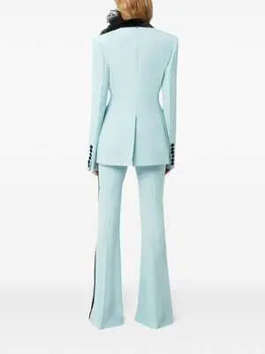 Nina Ricci Velvet-trim Flared Trousers