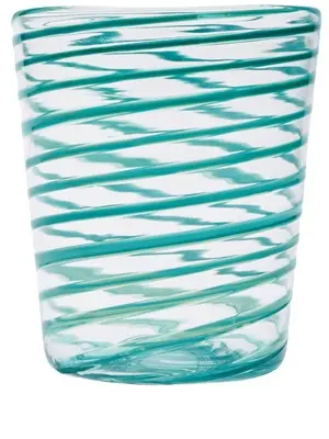 CABANA Giravolta Murano Water Glass - Green