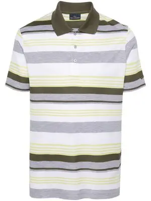 Paul & Shark Striped Polo Shirt - White