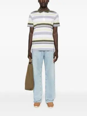 Paul & Shark Striped Polo Shirt - White