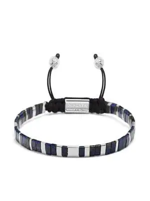 NIALAYA JEWELRY Nialaya Jewelry Logo-Engraved Beaded Bracelet Blue