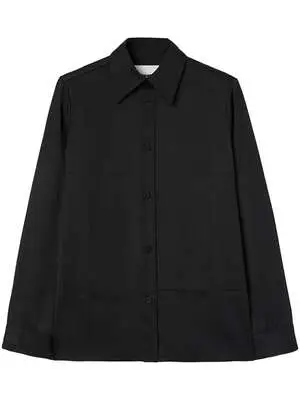 JIL SANDER Pointed-collar Satin Shirt