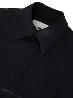 JIL SANDER Pointed-collar Satin Shirt