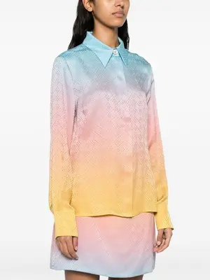 Casablanca Pastel Gradient Silk Shirt