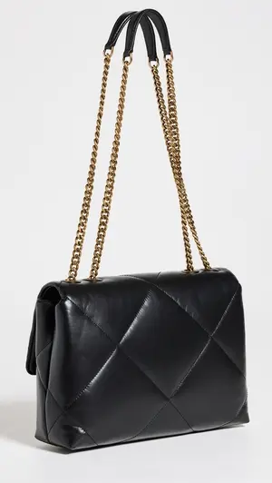 Tory Burch Kira Diamond Quilt Convertible Shoulder Bag - Black