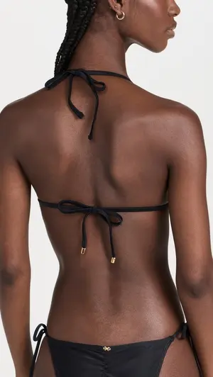 PQ SWIM Lace Triangle Bikini Top - Midnight