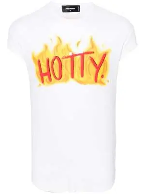 Dsquared2 Slogan-print Cotton T-shirt - White