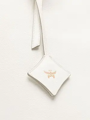 Mcm Himmel Leather Tote - White