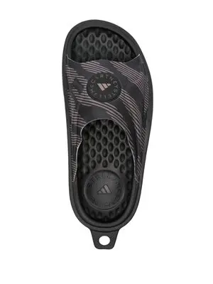 Adidas By Stella McCartney Logo-debossed Slides - Black