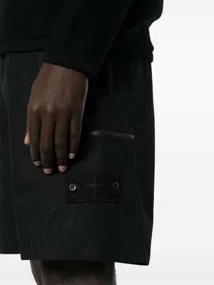 Stone Island Ghost Cargo Shorts - Black