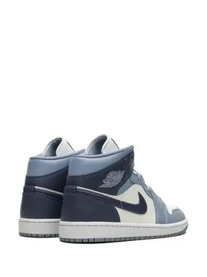JORDAN Air 1 Mid Two-tone Sneakers - Blue