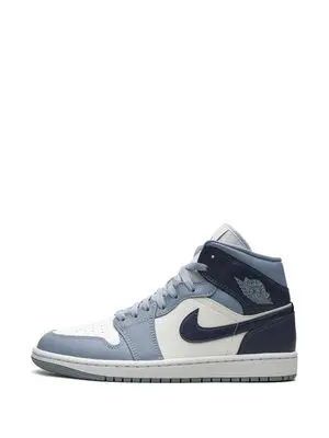 JORDAN Air 1 Mid Two-tone Sneakers - Blue